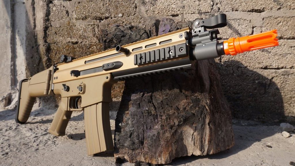 Réplica FN Herstal con licencia SCAR Airsoft AEG marca Softair Cybergun ...
