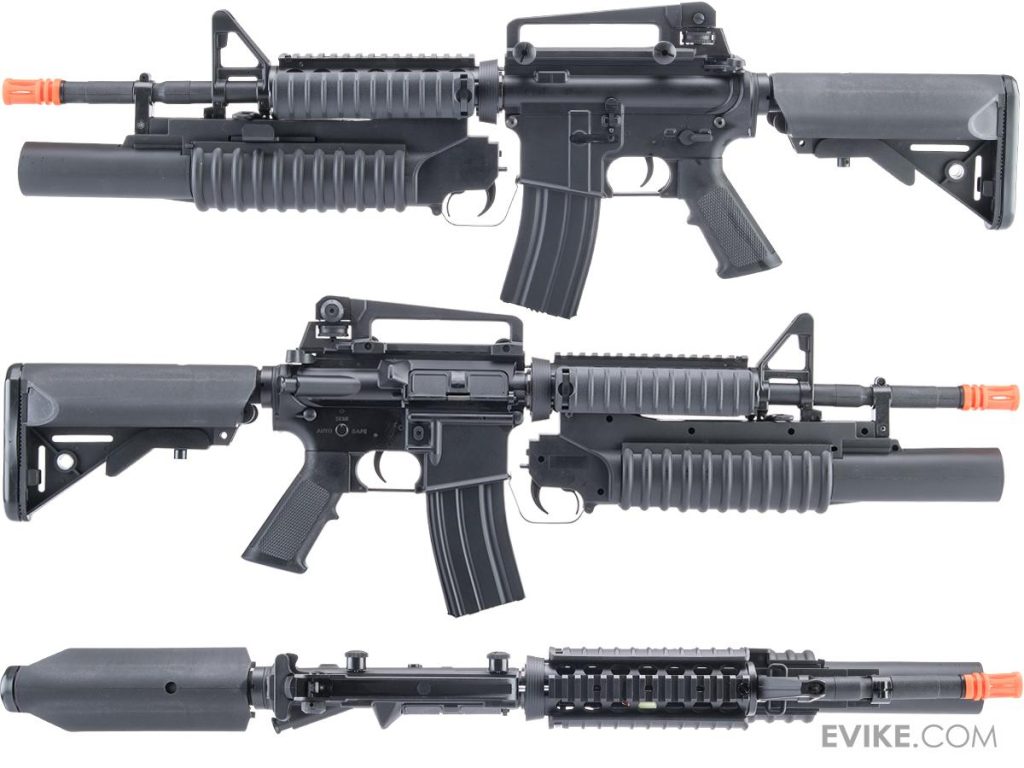Fusil AEG DBoys M4 Grenadier de tamaño completo con M203 y caja de ...
